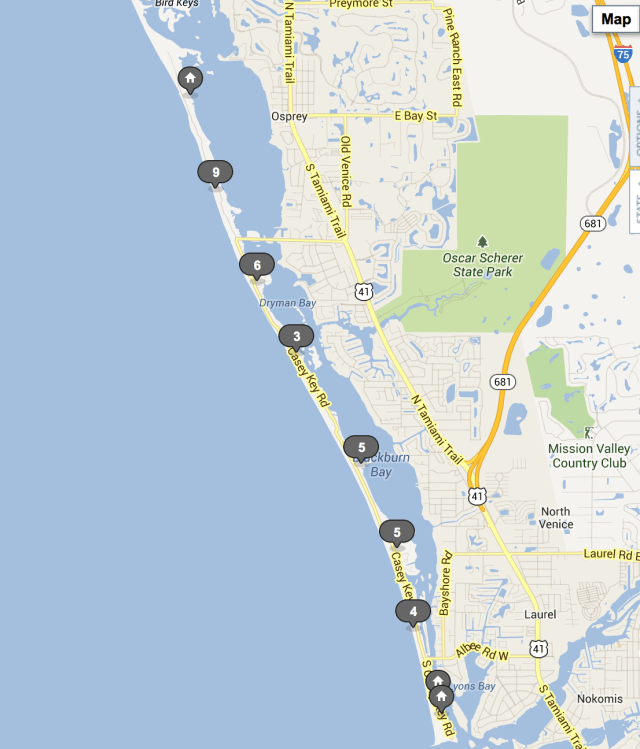 Casey Key Florida Map